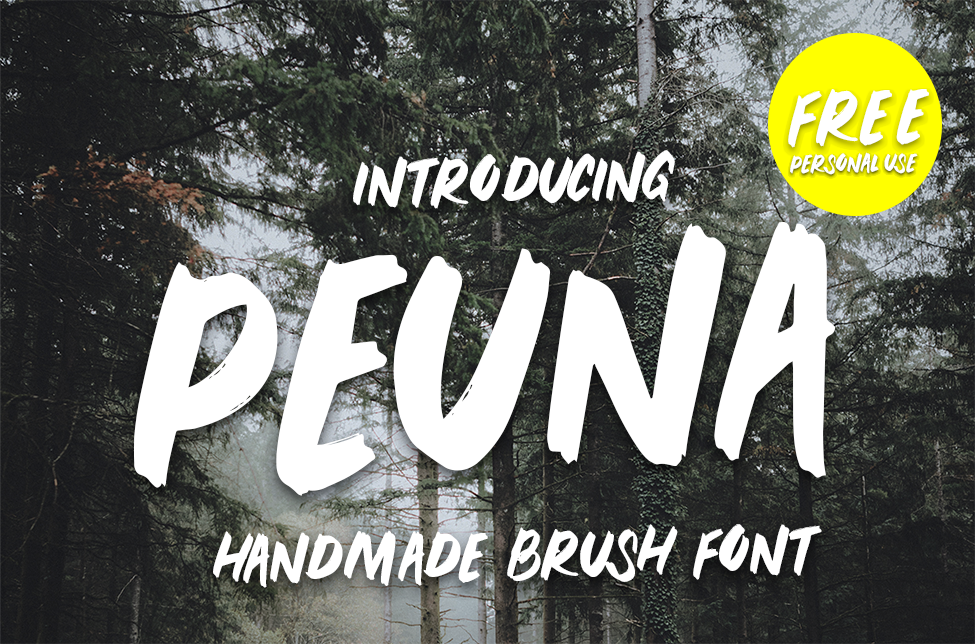PEUNA BRUSH Font FREE download - Gooova Fonts